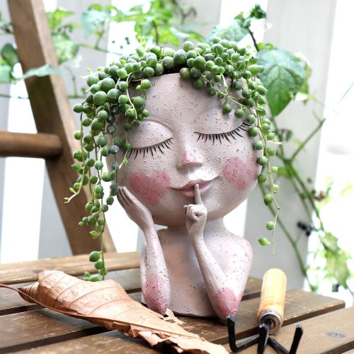 Abstract Face Flower Pot - Etsy