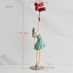 Creative Resin Balloon Girl Sculpture Desktop Ornament Modern - Etsy