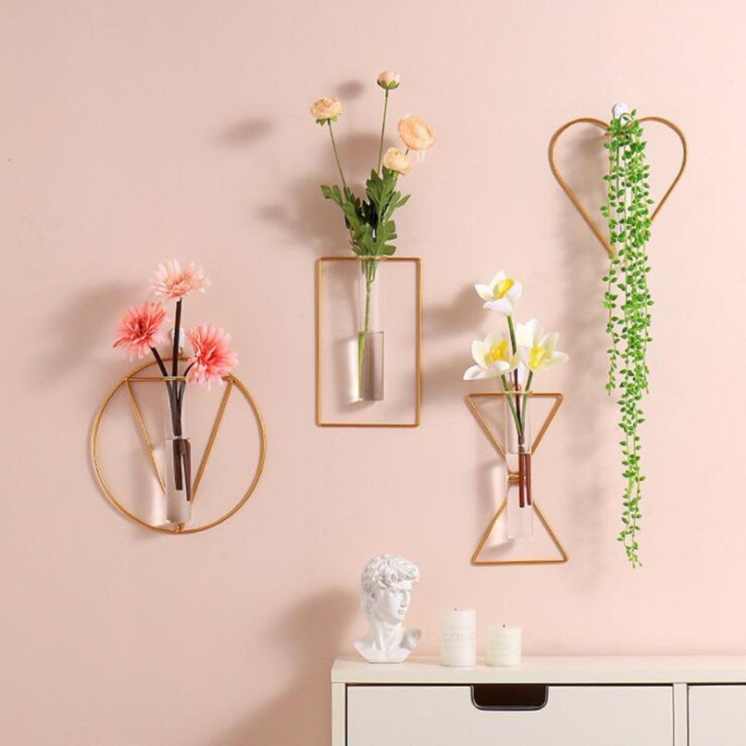 Large Wall Mounted Vase Home Decor Hanging Flower Vase Wall Decor ...