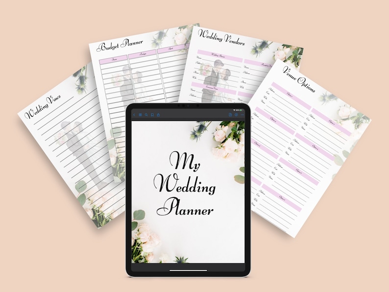 Wedding Planner Printable PDF Wedding Planning Binder Personalisable ...