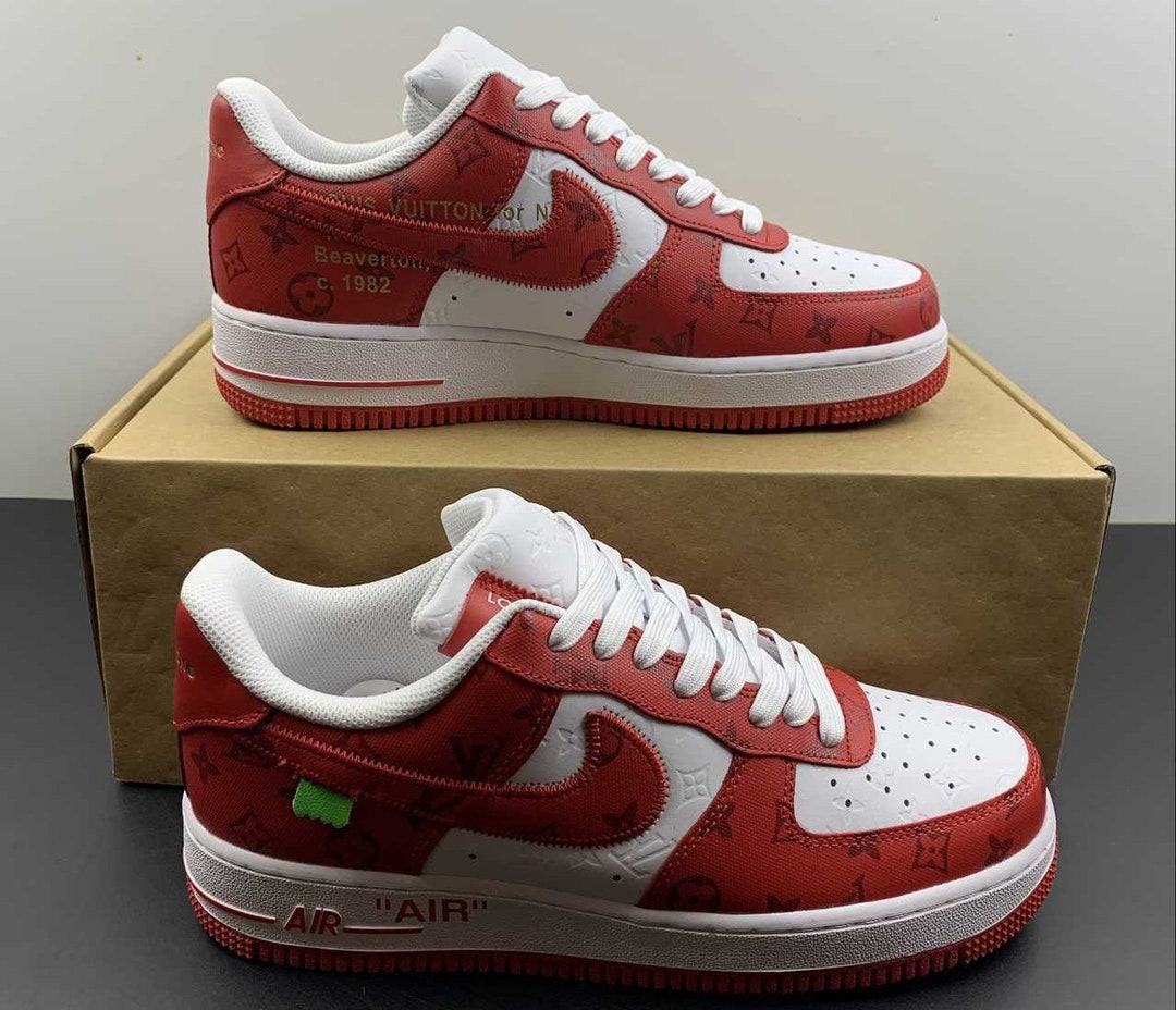 Air Force 1 Low monogram Red Off-white Sneaker for Men and - Etsy