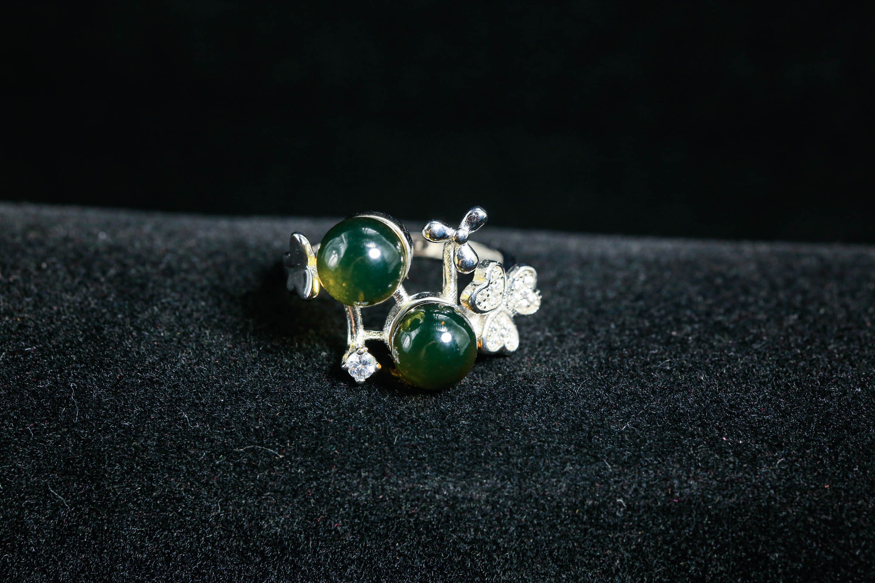 Handgemachter Blauer Bernstein Ring. Sterling Silber Ring ...