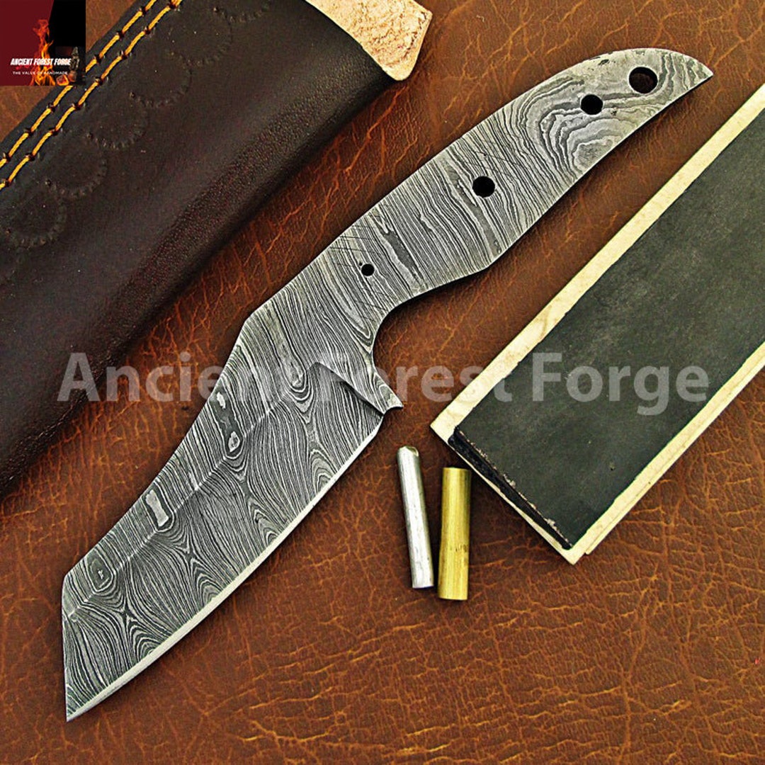 Damascus Knife Making Kit DIY Handmade Damascus Steel Includes Blank ...