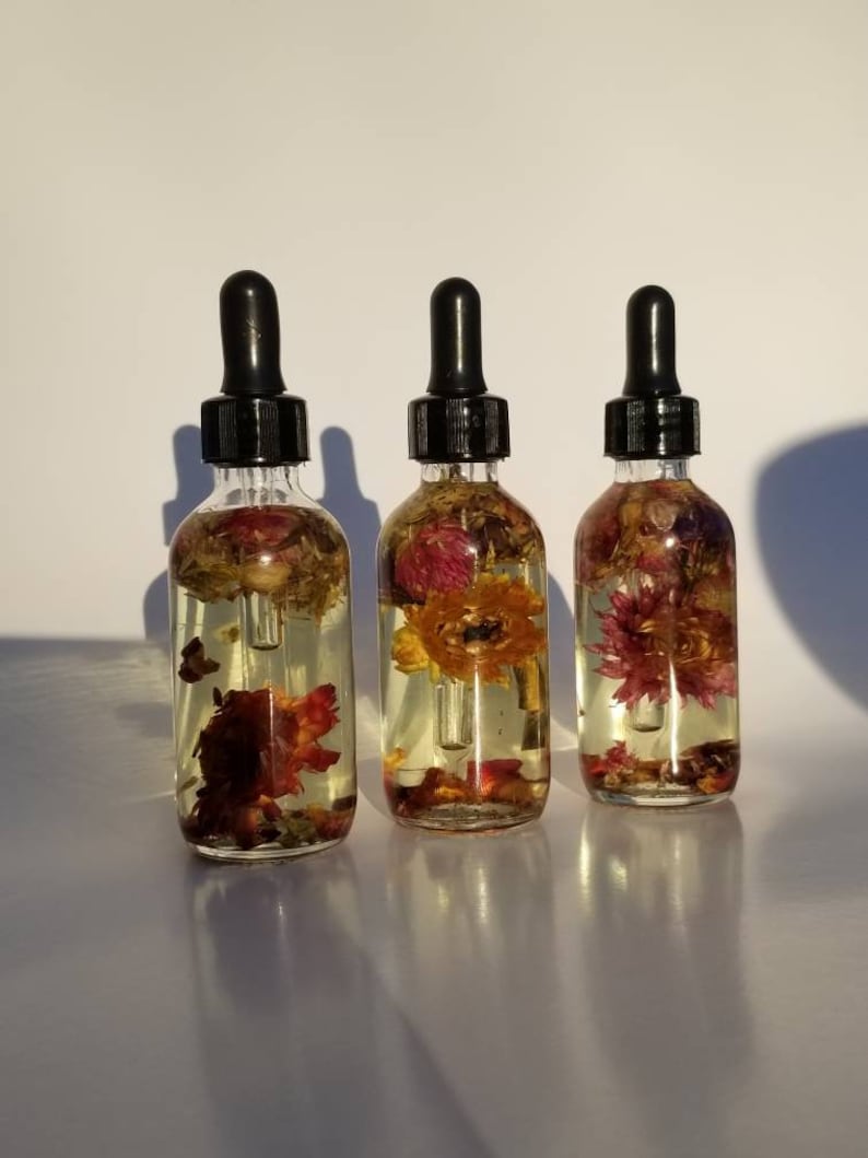 Porcelain Skin Flower Botanical Body Oil Herbs Healing Moisturizing Dry ...