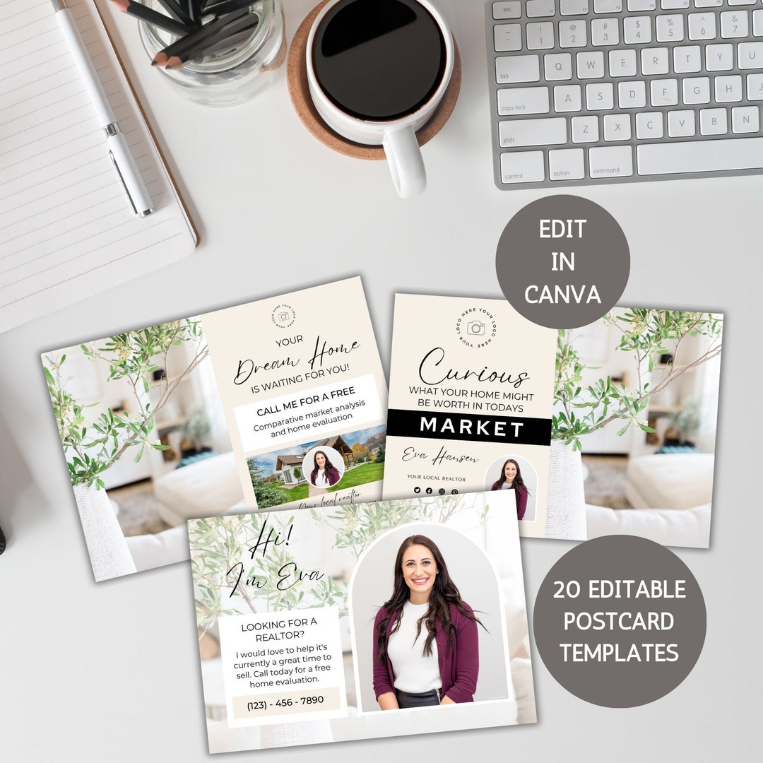 Real Estate Agent Template Postcards, Real Estate Marketing Postcard ...