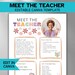 Meet the Teacher Editable Canva Template Printable Teacher Resource ...