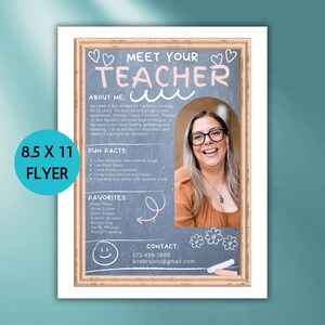 Meet the Teacher Editable Canva Template Printable Teacher Resource ...