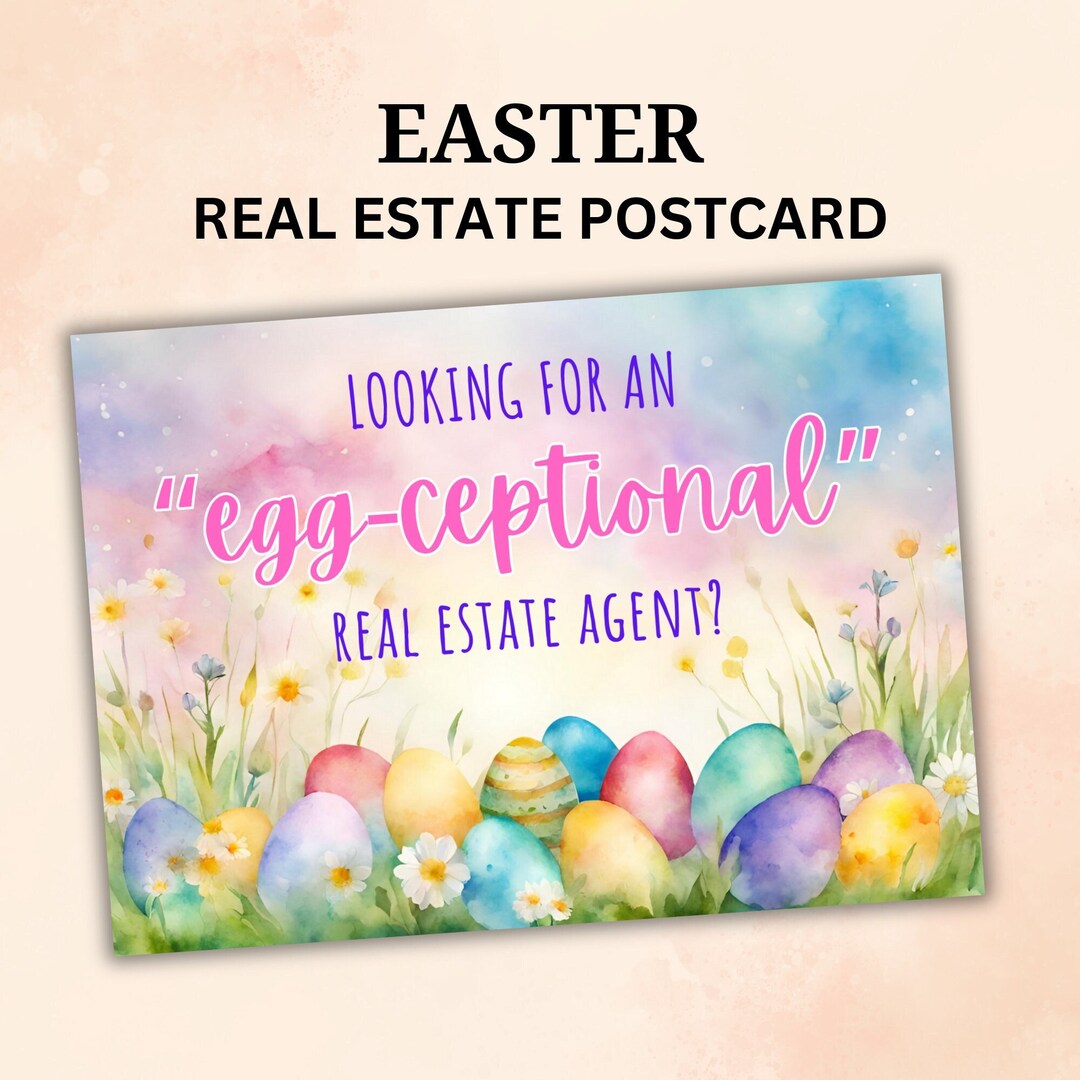Easter Real Estate Postcard Template, Real Estate Spring Popby Postcard ...