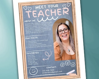 Meet the Teacher Template Canva Meet the Teacher Letter Printable ...