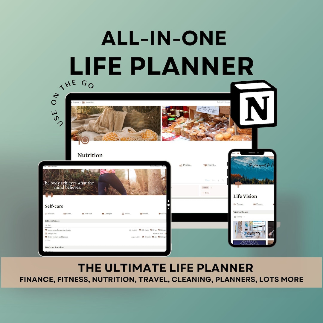 2024 All in One Nature Aesthetic Notion Dashboard, Notion Template ...