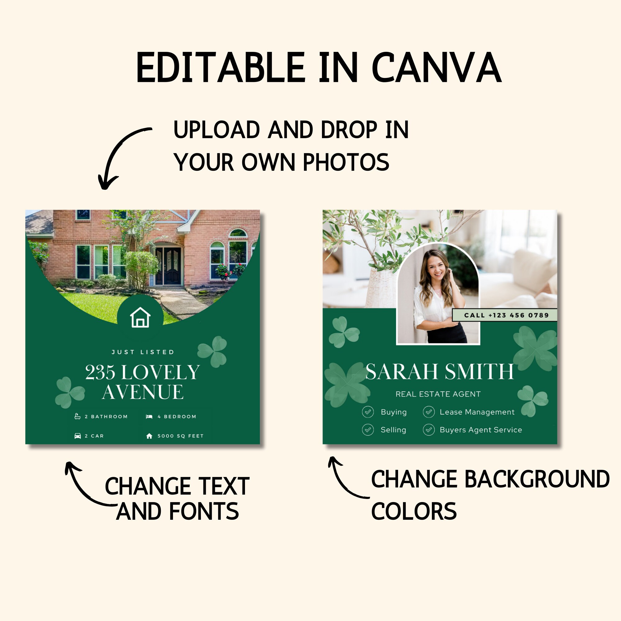 March Real Estate Marketing Templates, St Patricks Day Real Estate ...