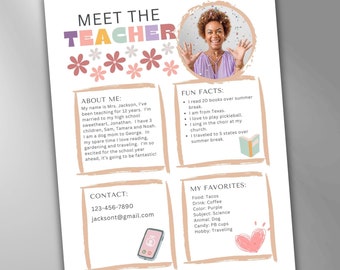 Meet the Teacher Template Canva Meet the Teacher Letter Printable ...