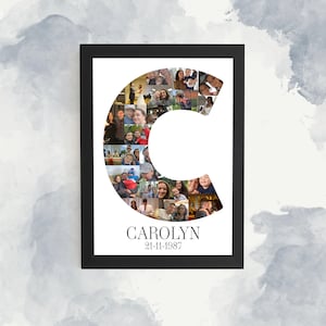 Letter A Photo Collage Personalised Photo Letter Print Alphabet Print ...