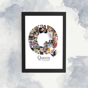 Letter Q Photo Collage, Alphabet Print, Personalised Birthday Collage ...