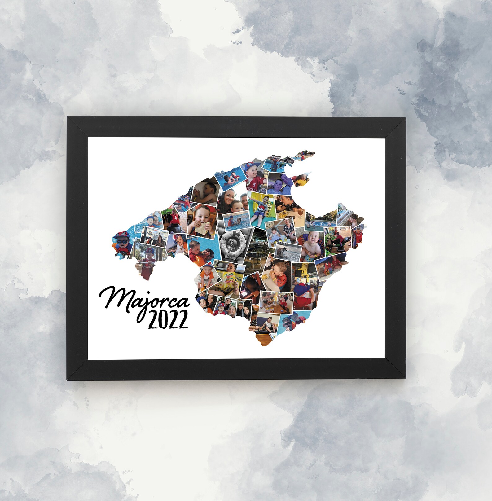 Personalised Country Image Collage Print, Holiday Collage Print ...