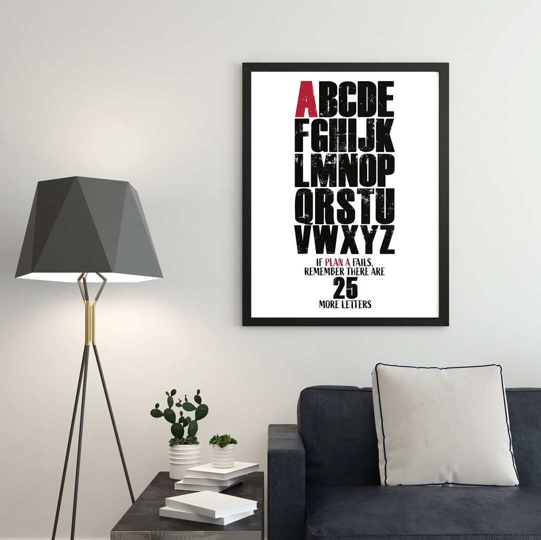 If Plan A Fails Motivational Quote Poster, Refuse to Fail Inspirational ...