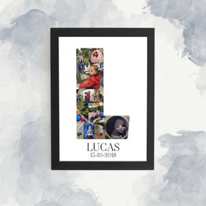 Letter A Photo Collage Personalised Photo Letter Print Alphabet Print ...