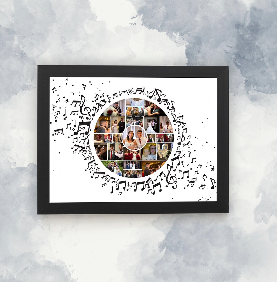 Personalised Vinyl Photo Collage, Music Photo Collage, Prints for Gigs ...
