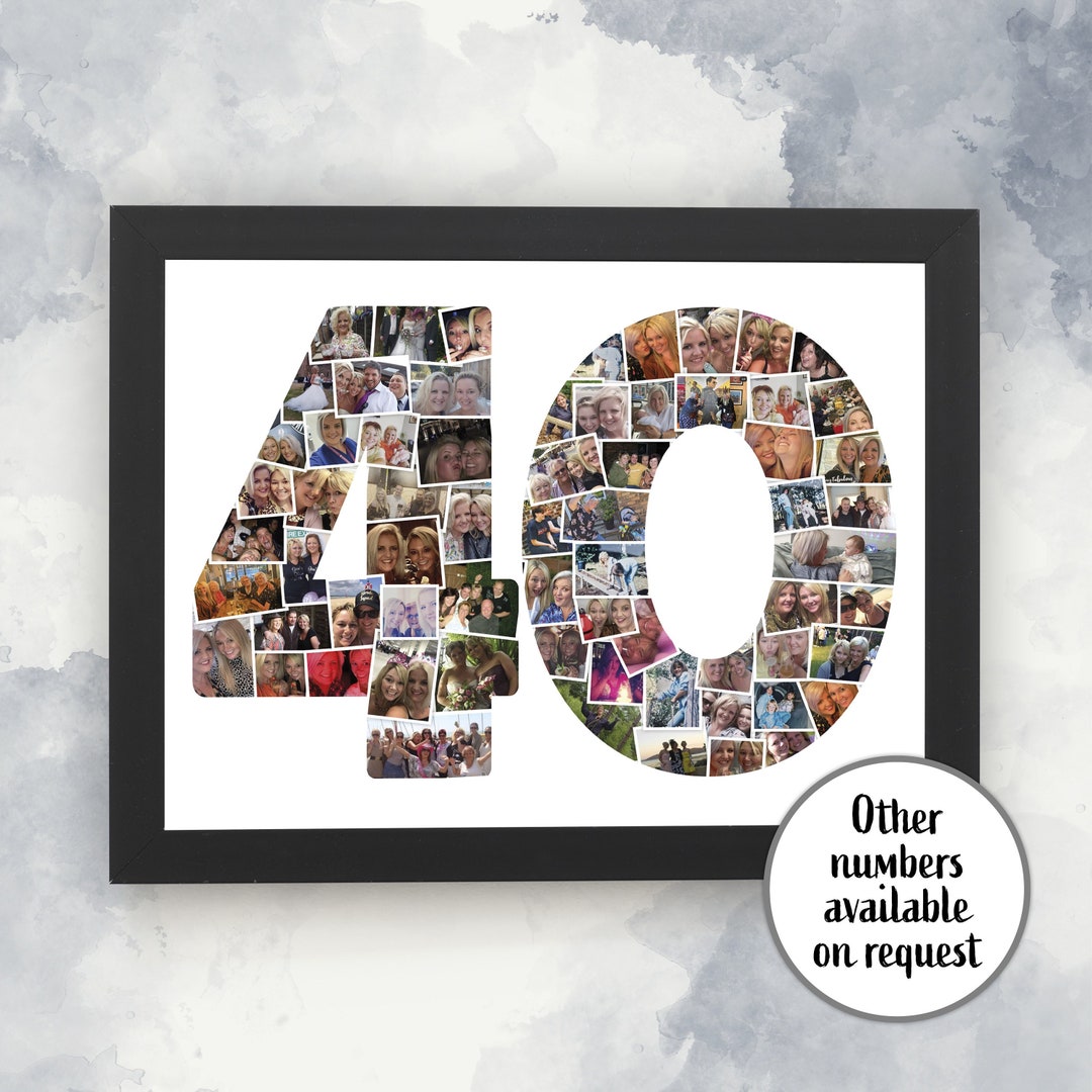 Number Photo Collage. Picture Collage. Photo Gift, Collage of Photos ...
