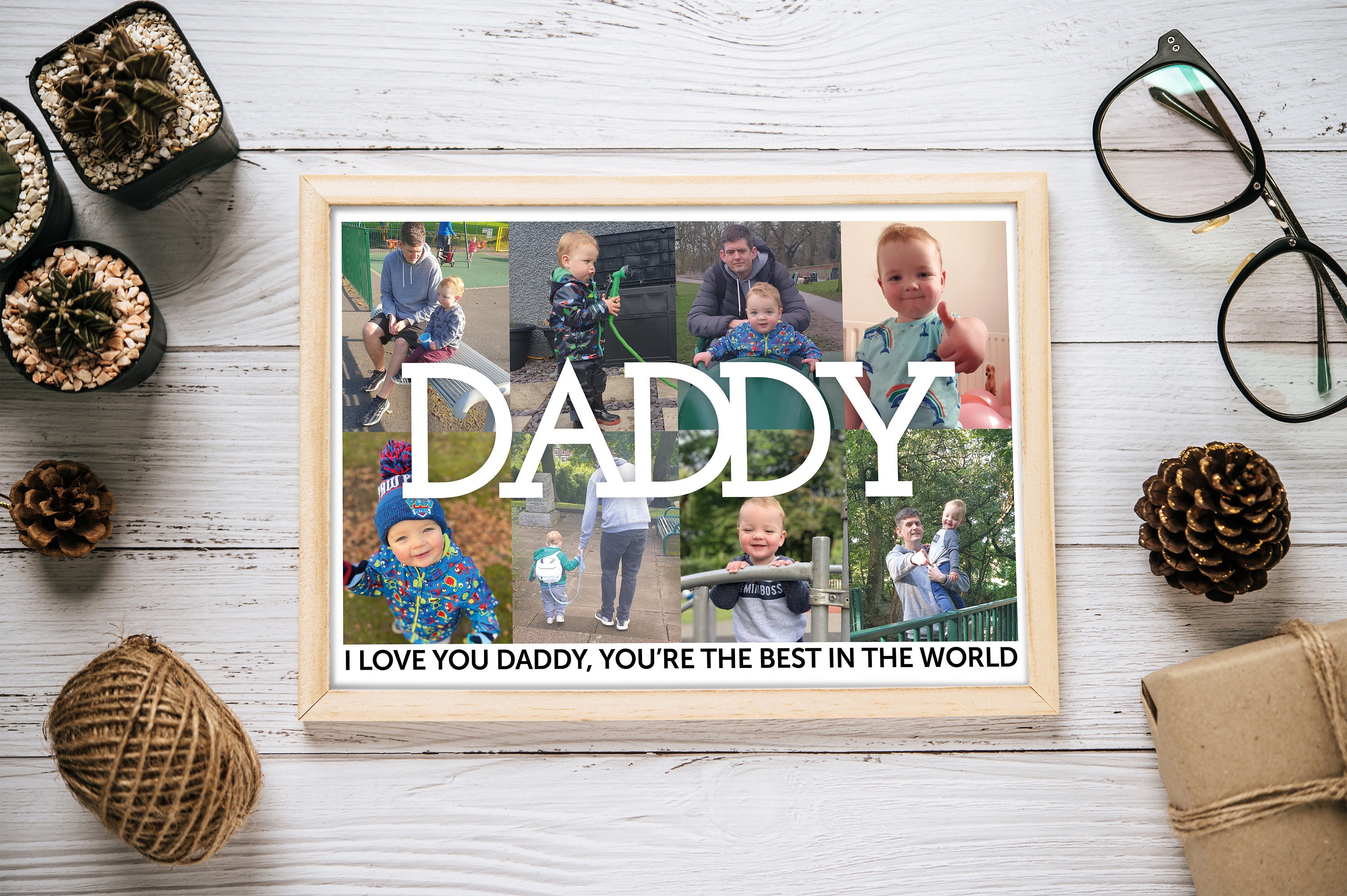 Personalised Daddy Photo Collage Print With Your Images & - Etsy UK