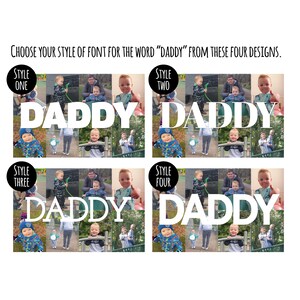 Personalised, Daddy, Photo Collage Print, With Your Images & Message ...