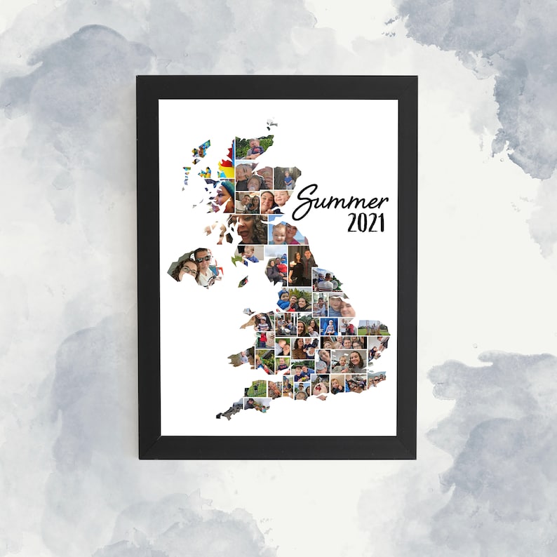 Personalised Country Image Collage Print, Holiday Collage Print ...
