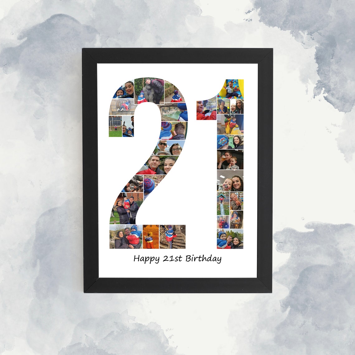 21st Birthday Print Personalised Photo Collage 21st Photo - Etsy UK