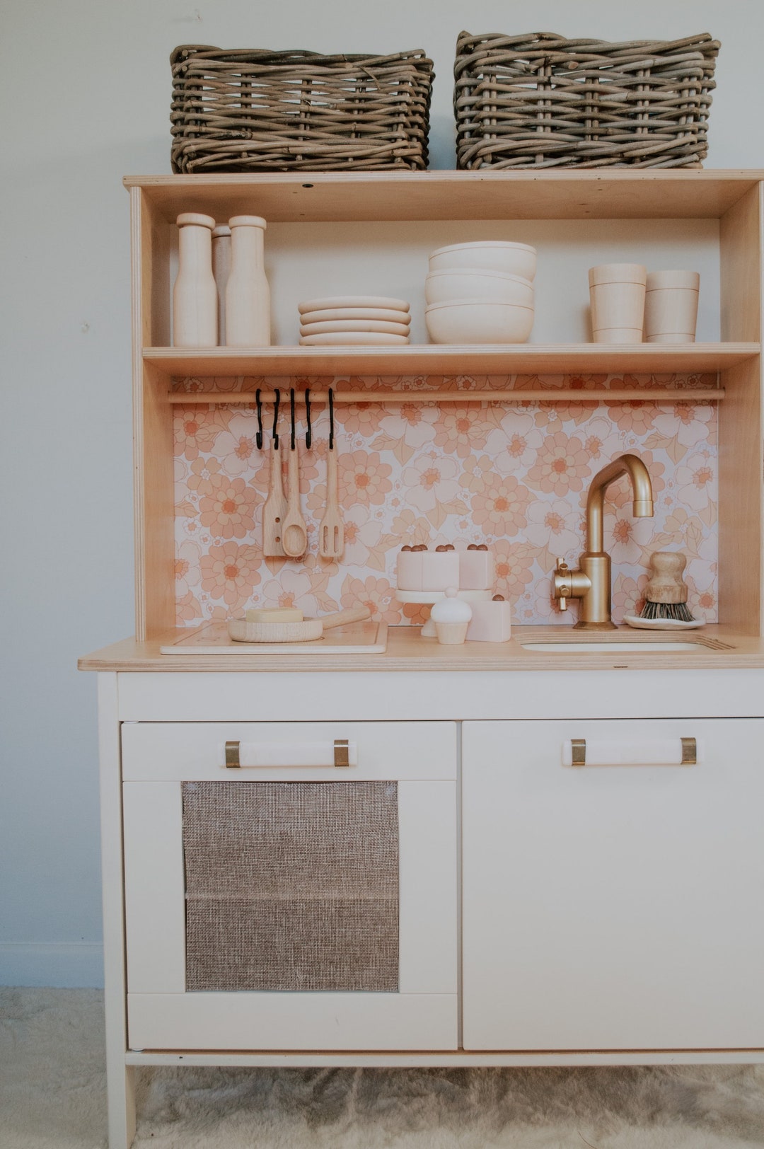 Splashback Wallpaper for IKEA Düktig & KMART Play Kitchen in Spring ...