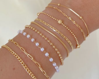 Gold Bracelet Stack - Etsy