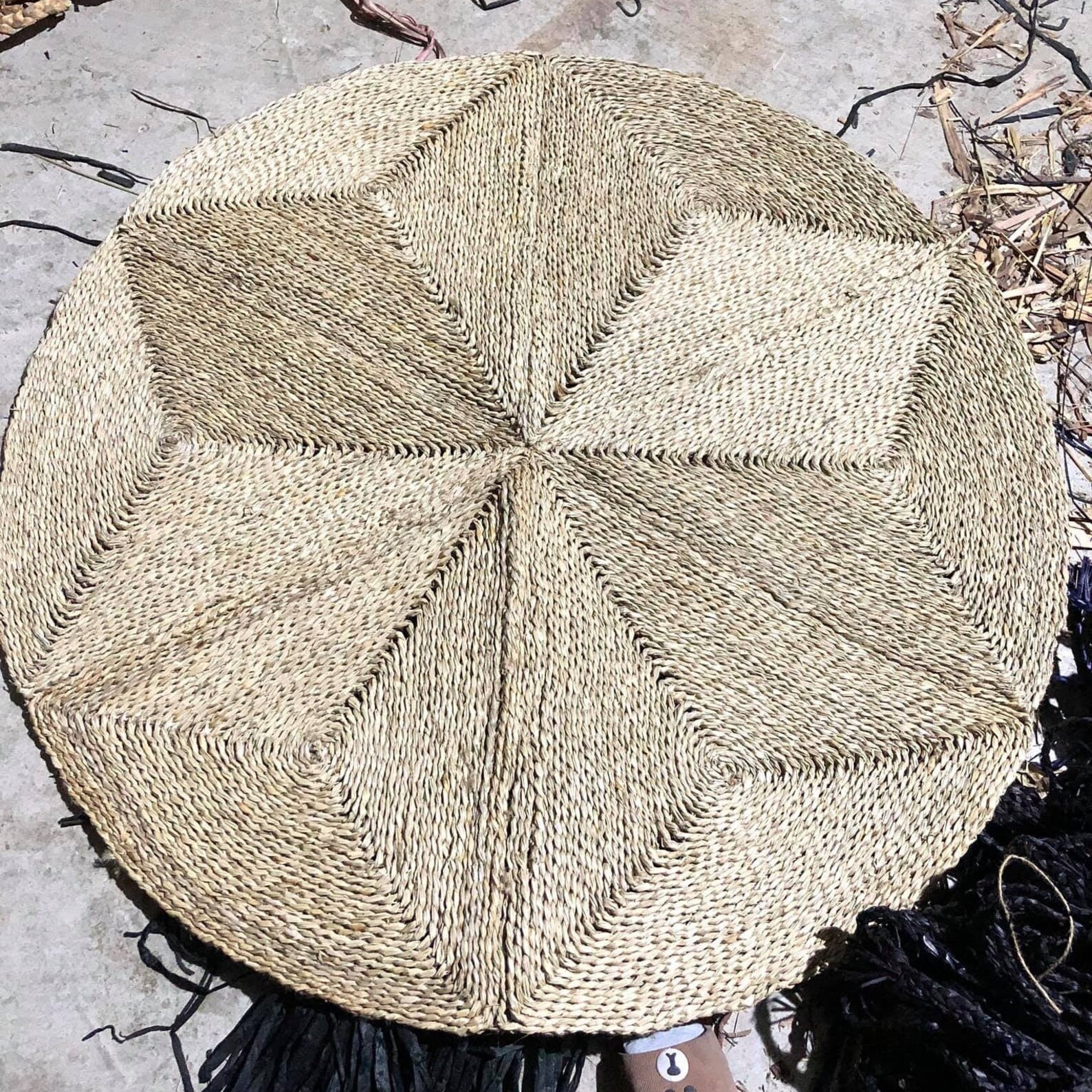 Personalized Hyacinth Woven Mat on Request, Decor Dining Room, Rustic ...