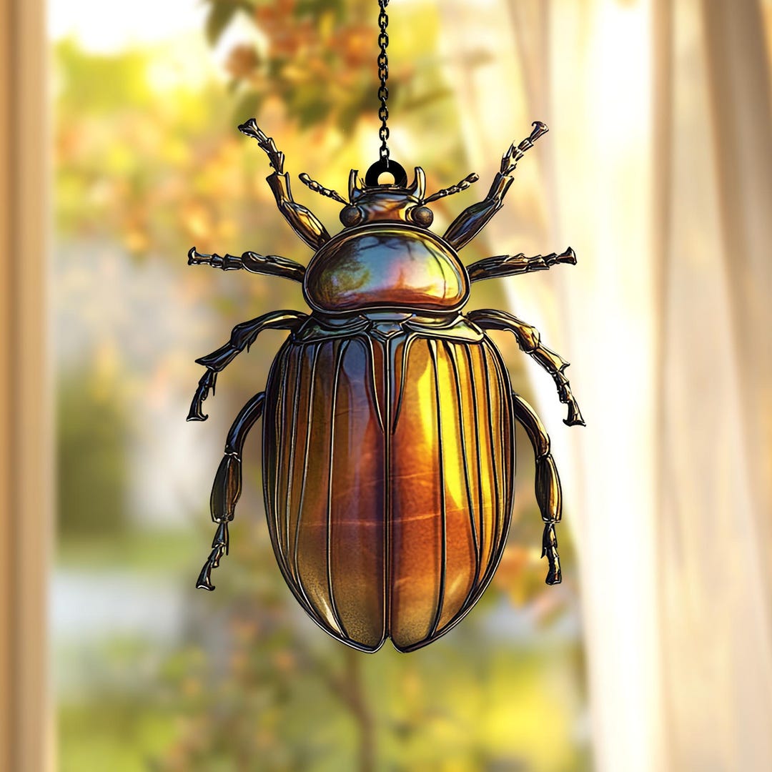 June Beetle Arcrylic Suncatcher Hanging, Garden Home Wall Window Decor ...