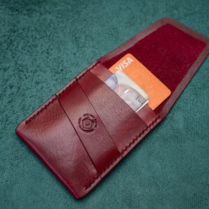 Wallet No. 20 | Vertical Flap Wallet | Oxblood Red - Hand Dyed | Mens ...