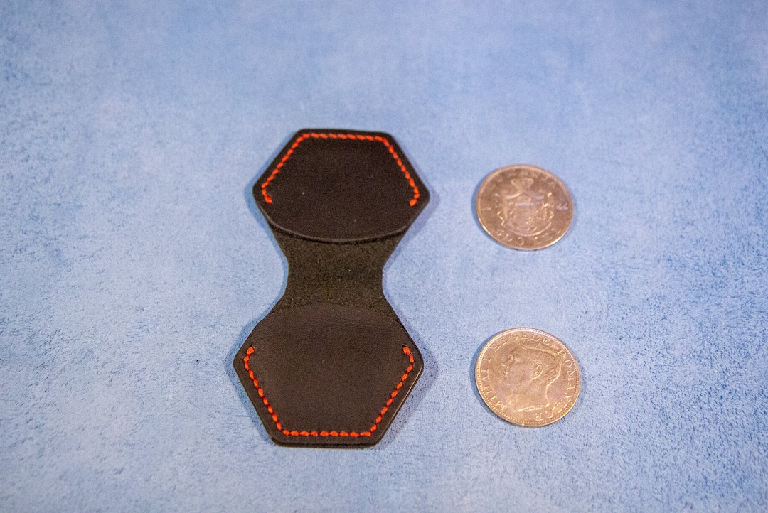 Leather EDC Coin Sleeve for Two Coins | Everyday Carry Double Coin ...