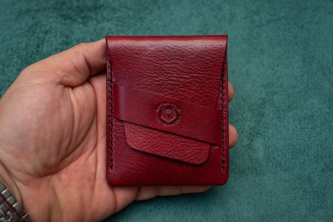 Wallet No. 20 | Vertical Flap Wallet | Oxblood Red - Hand Dyed | Mens ...