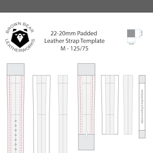 18 Printable Watch Strap Templates / 18-20-22mm 3 Sizes / Tapered and ...