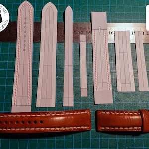 18 Printable Watch Strap Templates / 18-20-22mm 3 Sizes / Tapered and ...