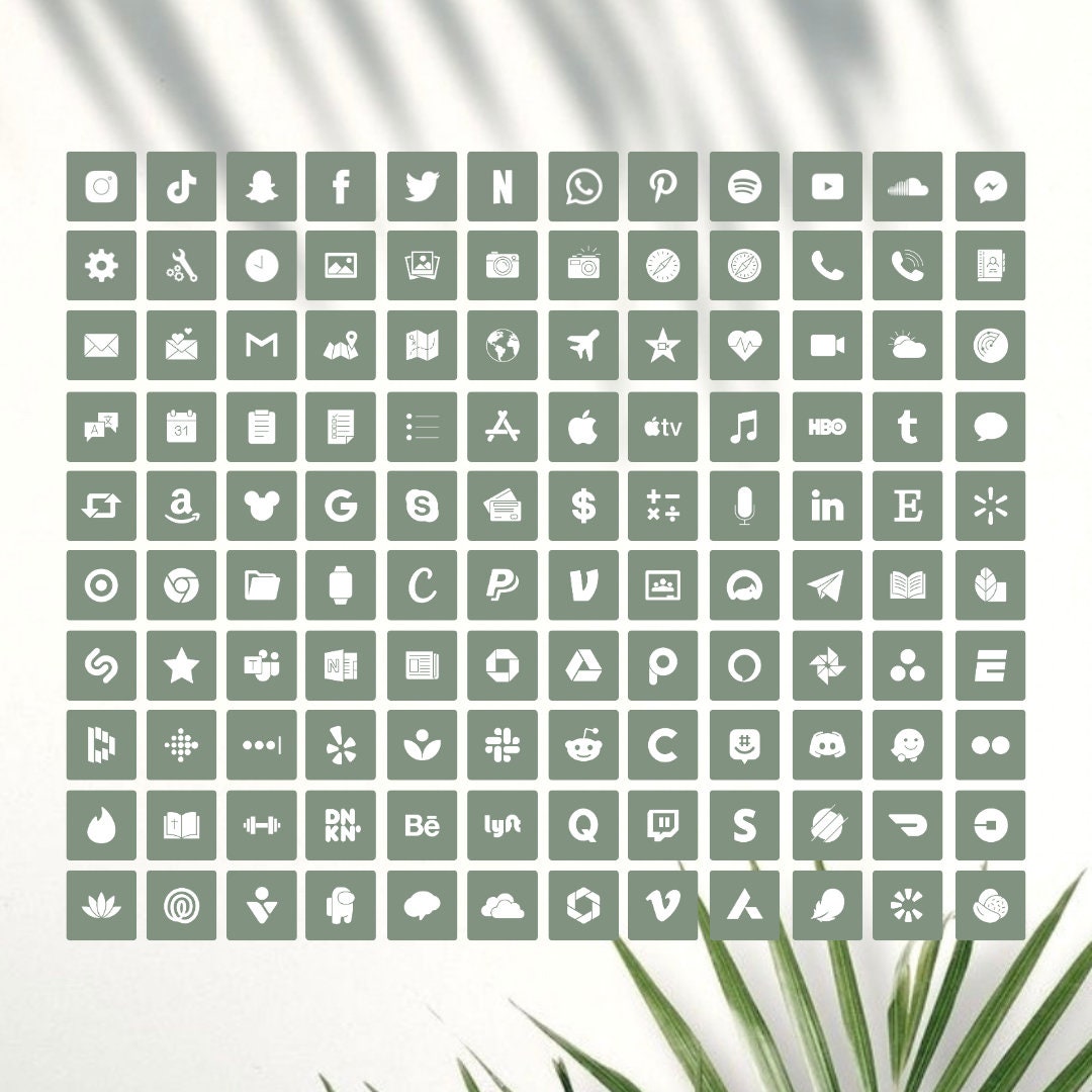 1500 Neutral Ios App Icon Pack Minimalistic Green Pink - Etsy