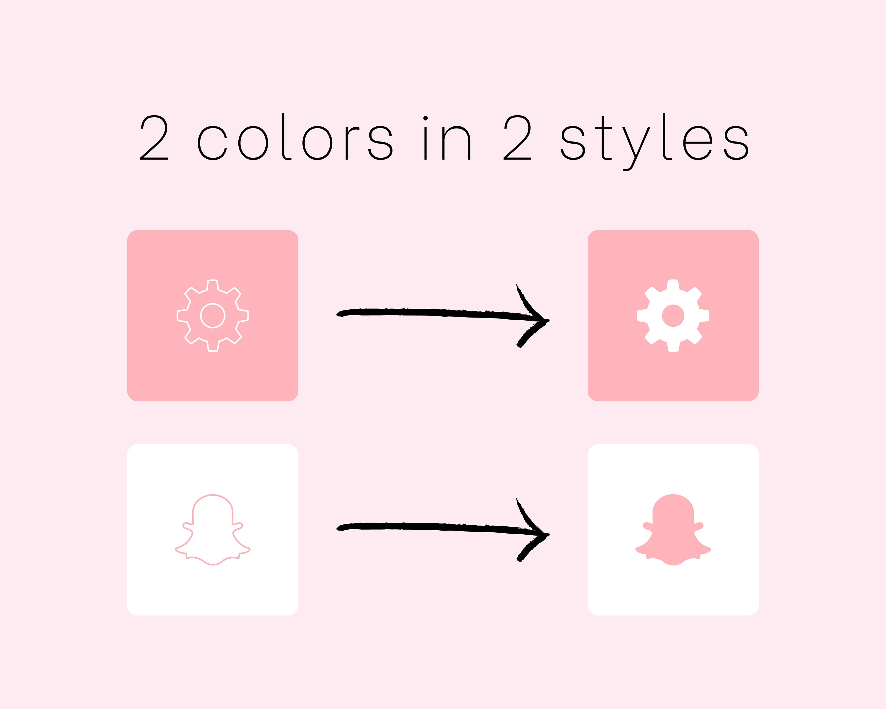 4000 Pastel Pink IOS 14 / 15 App Icons Pack Blush Pink & - Etsy