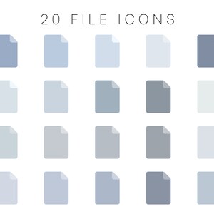 Blue Desktop Folder Icons for MacBook and Windows, Organize Files With ...