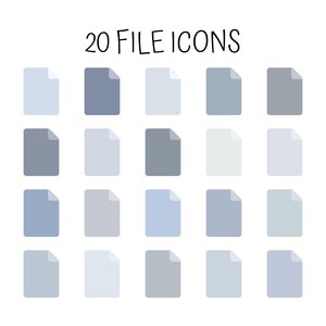Blue Desktop Folder Icons for Macbook, Computer Desktop Icons, Blue Mac ...
