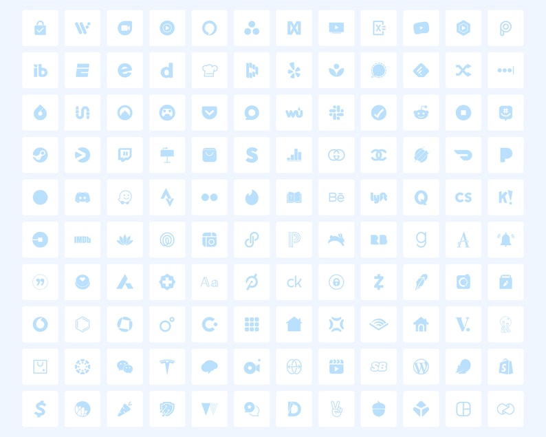 4000 Pastel Blue IOS 14 / 15 App Icons Pack Blue & White - Etsy