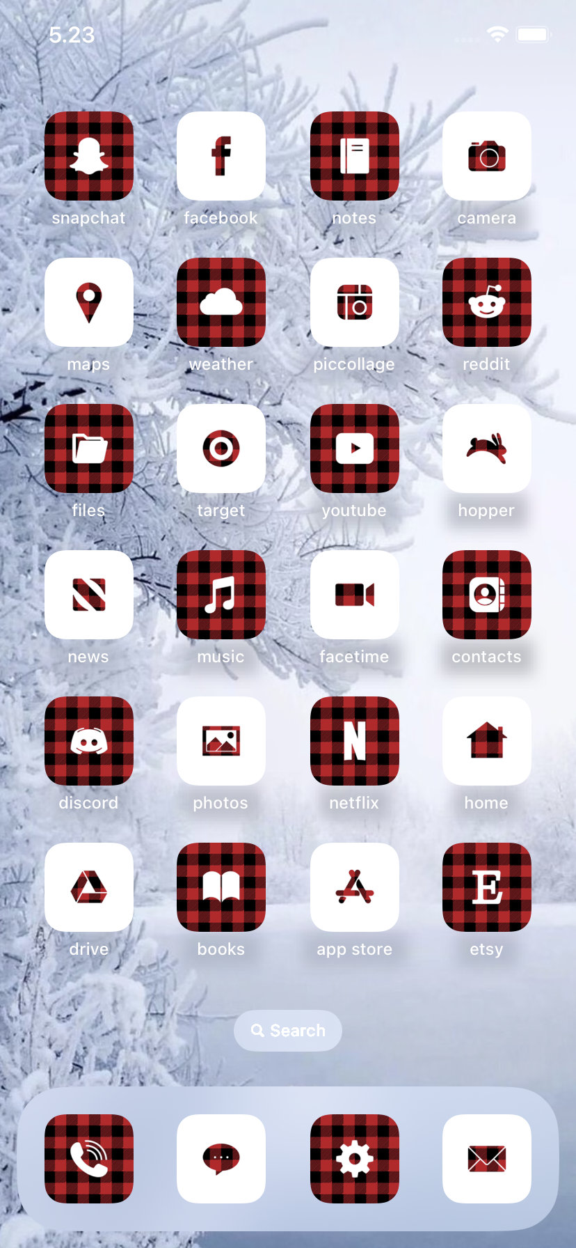 Christmas App Icons Buffalo Plaid Icons Xmas App Icon - Etsy