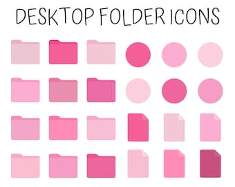 Blue Desktop Folder Icons for Macbook, Computer Desktop Icons, Blue Mac ...