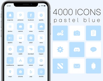 Ios 14 Icons Blue - Etsy