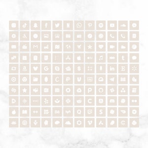 1000+ Cream Beige Ios App Icon Pack | Minimalistic | Neutral ...