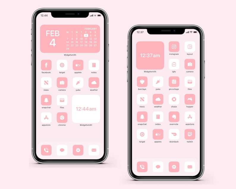 4000 Pastel Pink IOS 14 / 15 App Icons Pack Blush Pink & - Etsy