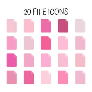 Pink Desktop Folder Icons for Macbook, Computer Desktop Icons, Pink Mac ...