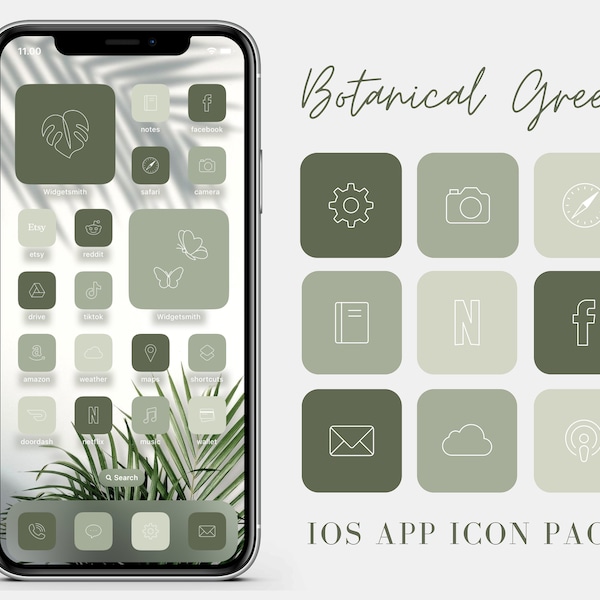 Green App Icons - Etsy