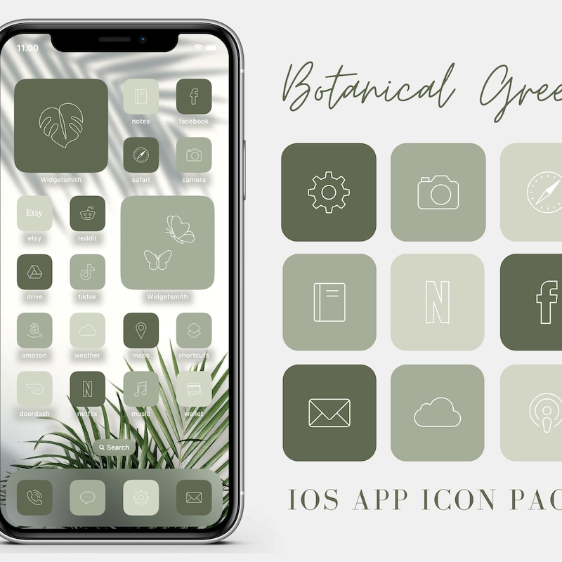 Green App Icons - Etsy