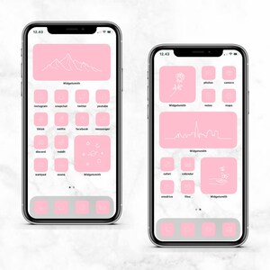 900+ Minimalistic Pink Ios App Icon Pack | Ios 14 | Aesthetic | iPhone ...